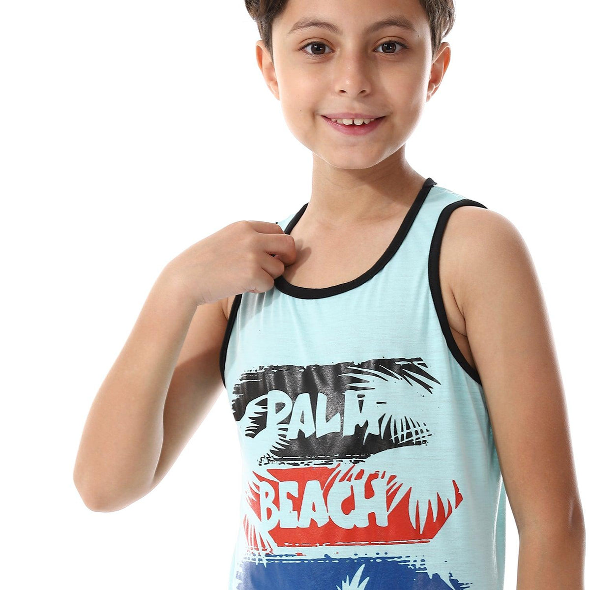 Boys cotton sleeveless T-shirt – CAESAR