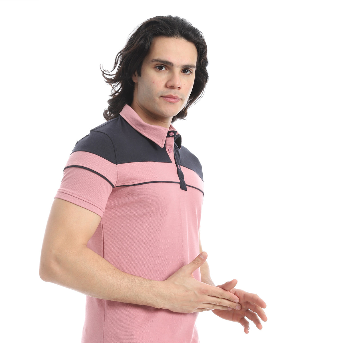 Men's plain polo T-shirt – CAESAR