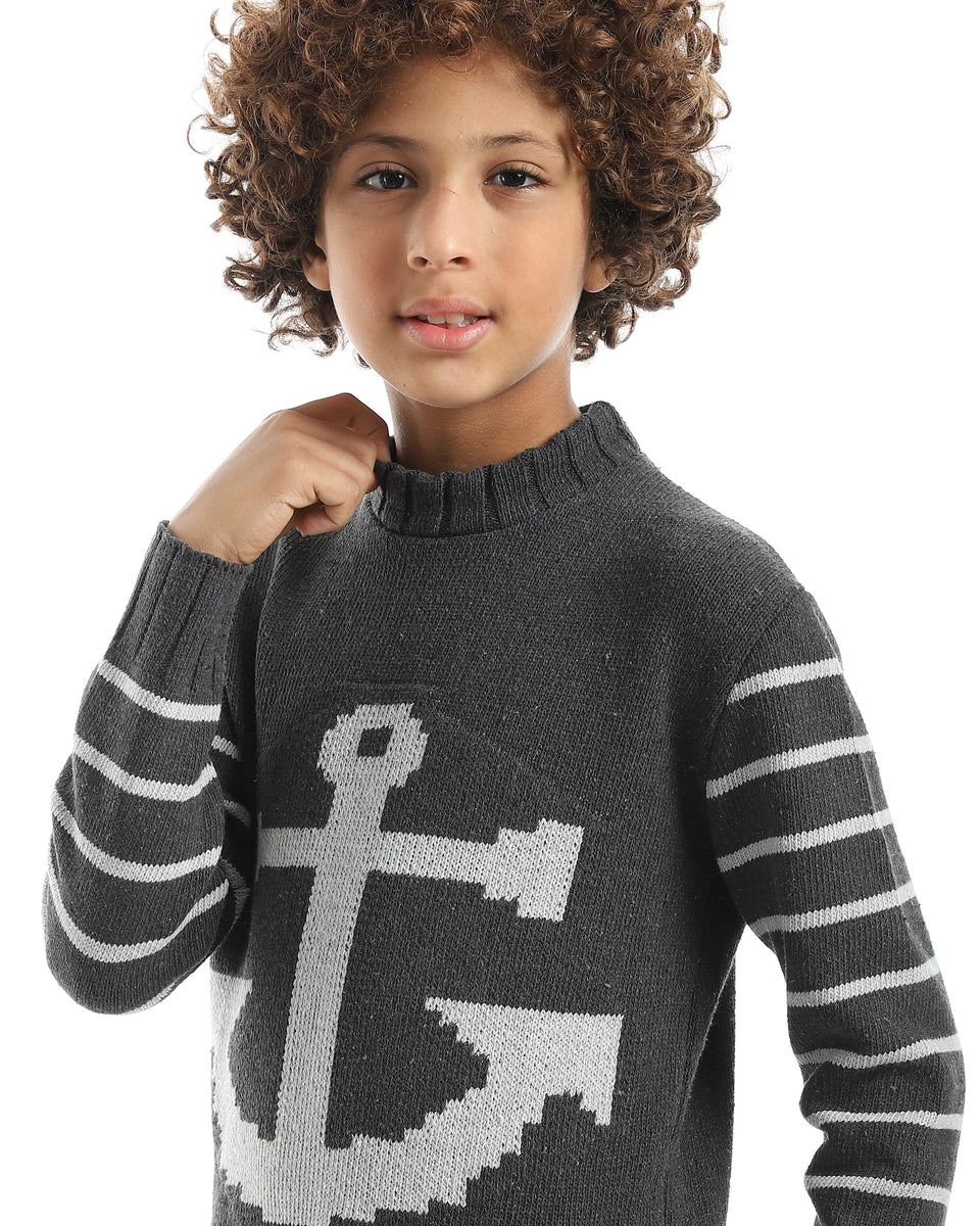 Boys' wool Pullover with Hook Graphic – CAESAR