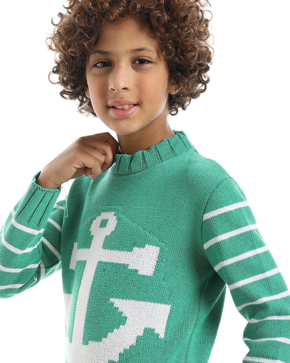 Boy's wool Pullover with Hook Graphic – CAESAR
