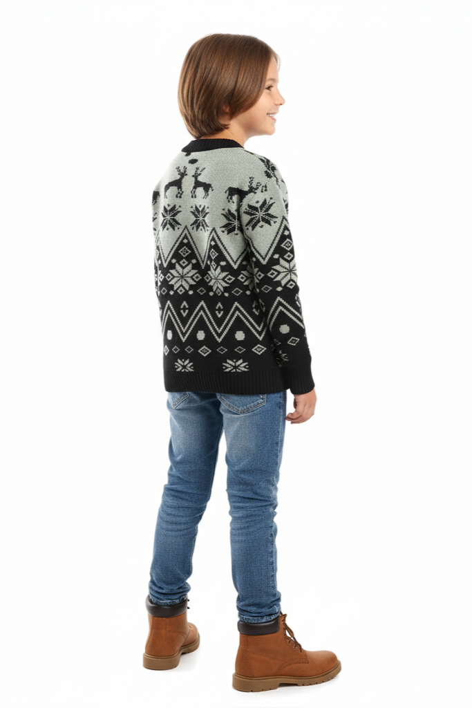 Boys wool pullover with Multi design – CAESAR